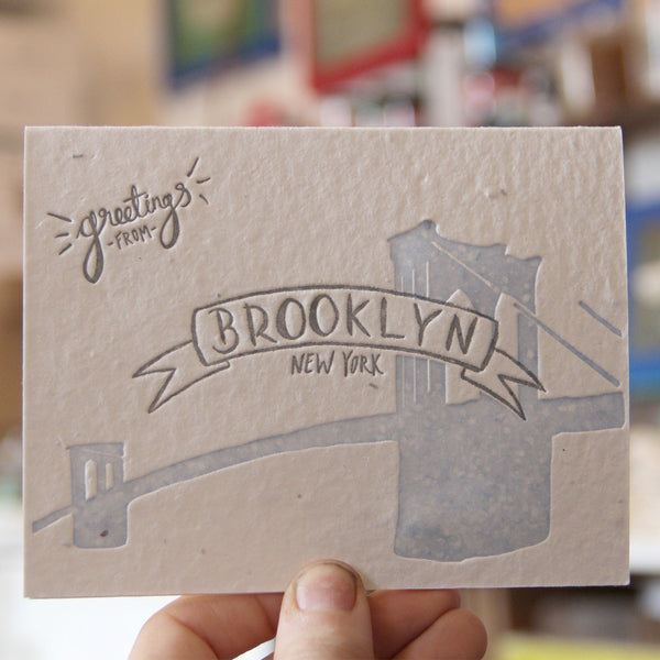 Brooklyn Card | Plantable Letterpress Stationery – Lovewild Design